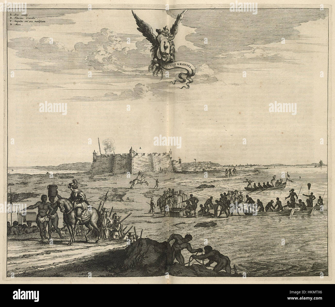 This artwork depicts a historical view of *Fort Ceulen* on the Rio ...