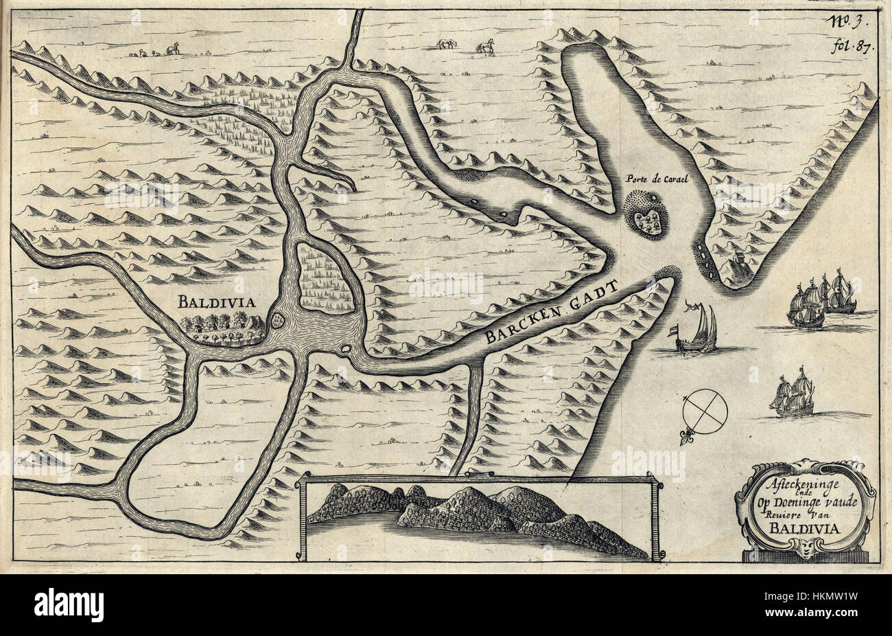 This map, labeled AMH-6919-KB, depicts the city of Valdivia and its ...