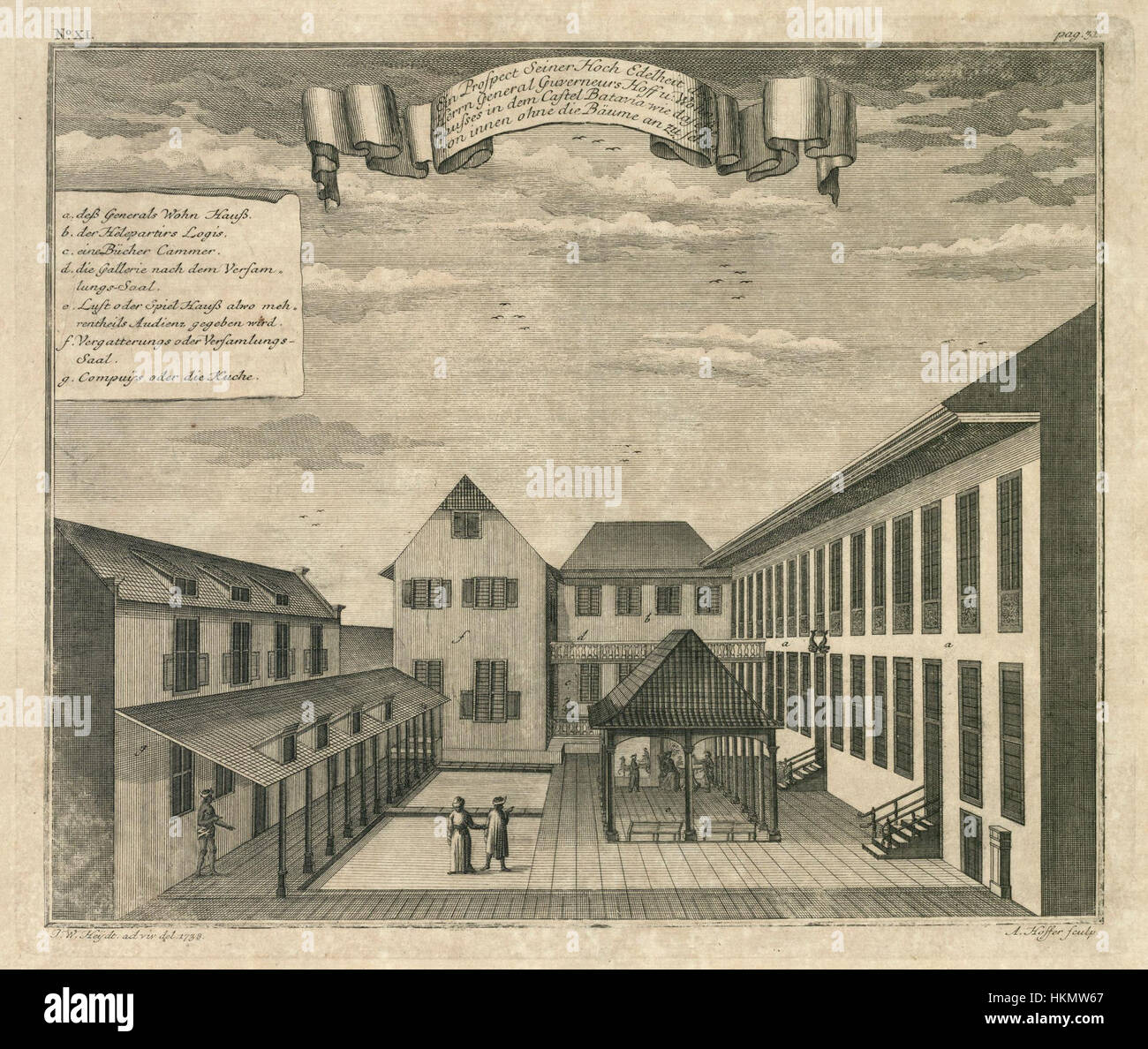 AMH-7025-KB View of the Governor- General's residence on Batavia ...