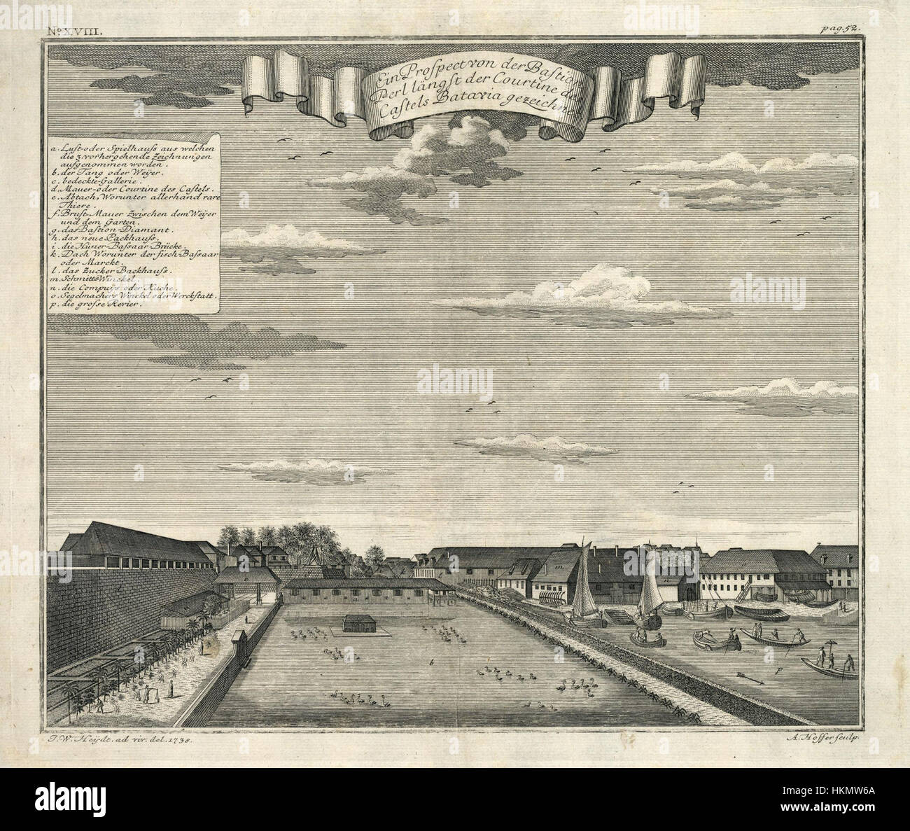 AMH-7028-KB View of the Parel bastion, a bastion of Batavia Castle ...