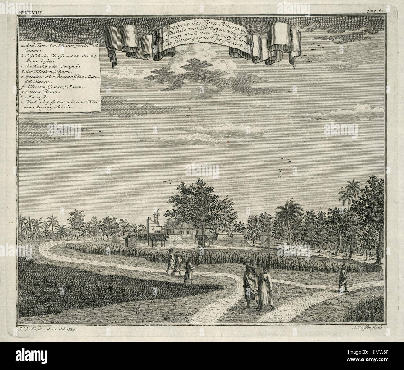 This painting shows the Noortwijk fort, a historic military structure ...