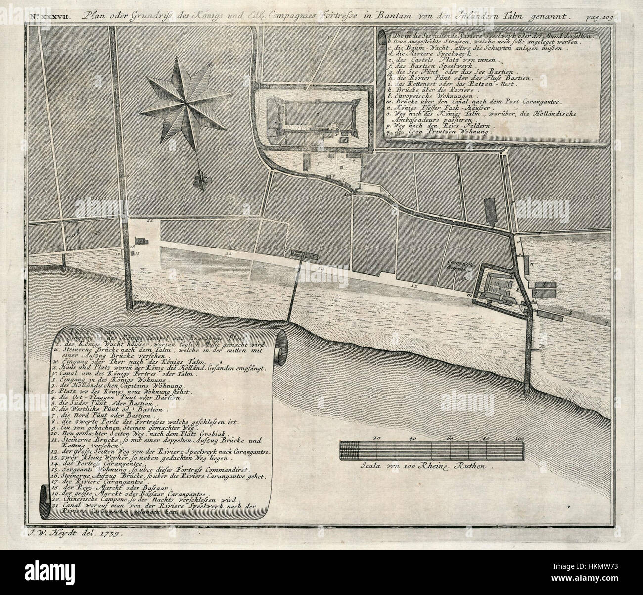 This map of the fort at Bantam, an essential historical document ...