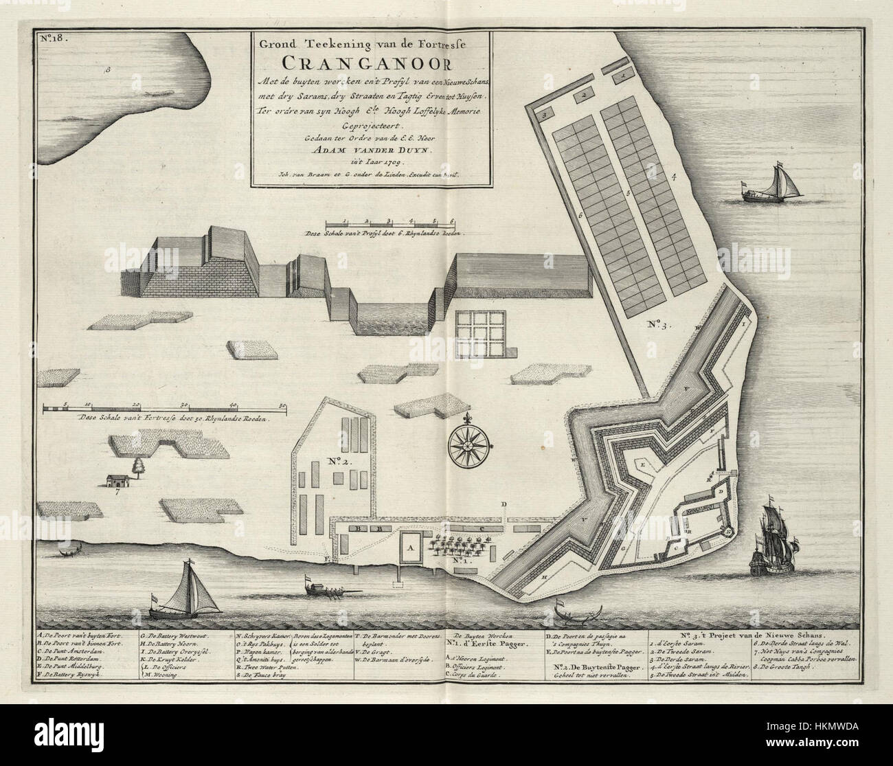 This floor plan depicts the fort at Cranganoor, an important military ...
