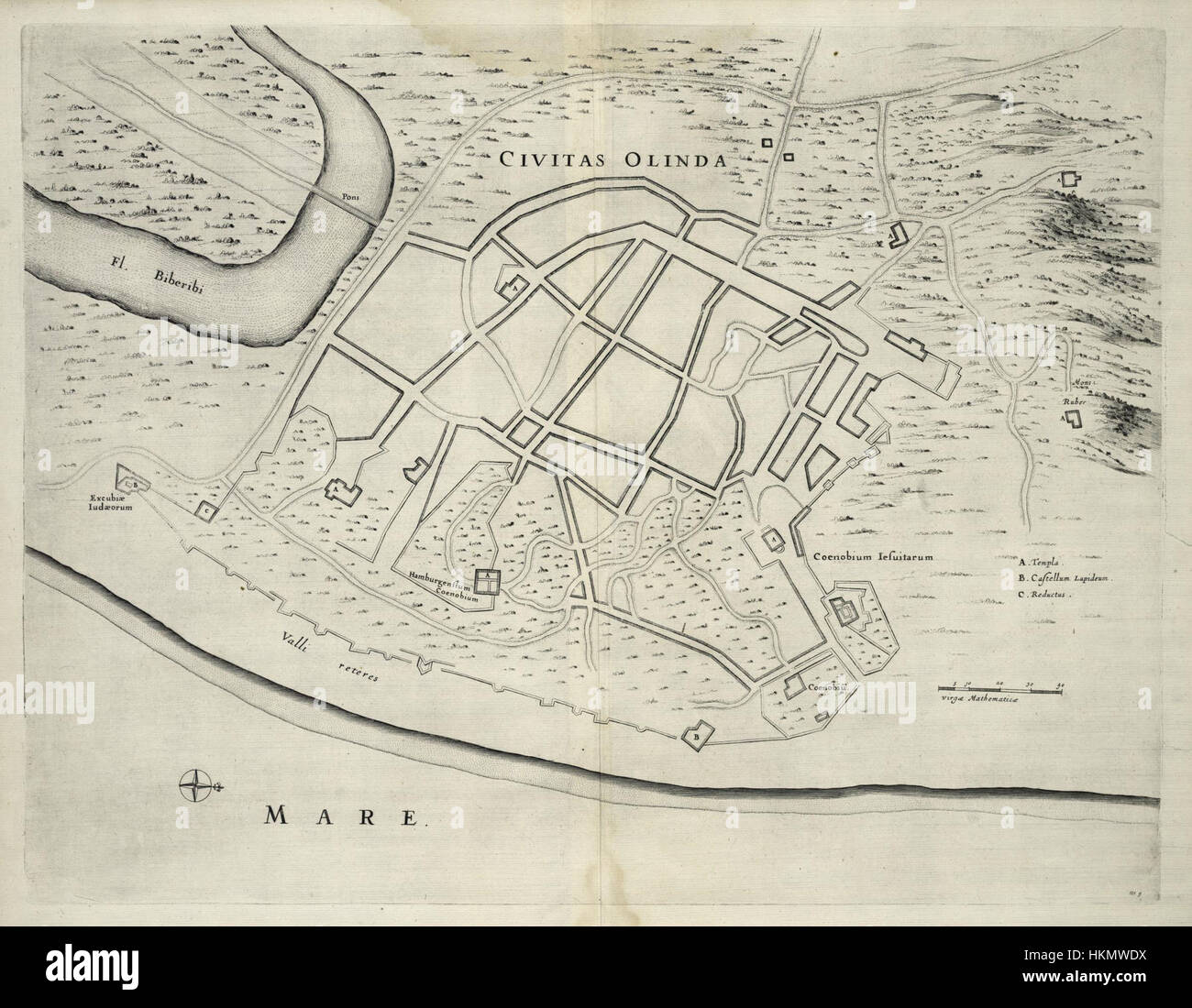The AMH-7285-KB map of Olinda showcases the city's historical layout ...