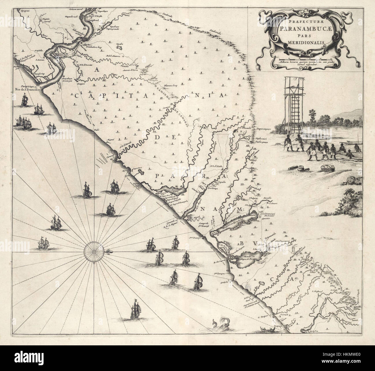 17th century map of brazil hi-res stock photography and images - Alamy