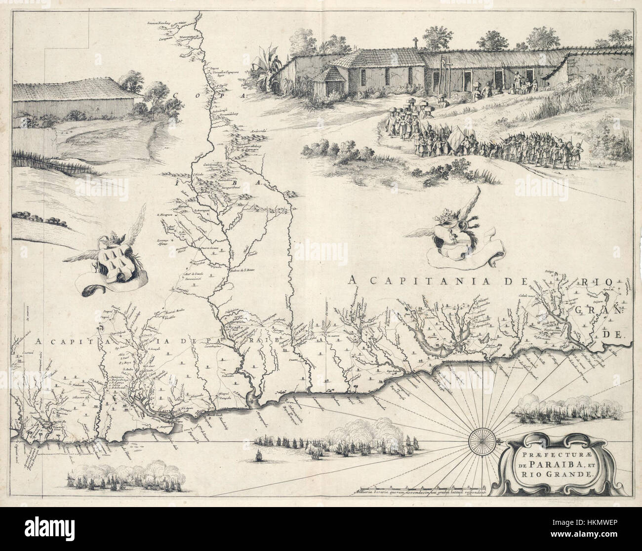 The 'Map of Paraiba and Rio Grande' is a historical cartographic work ...