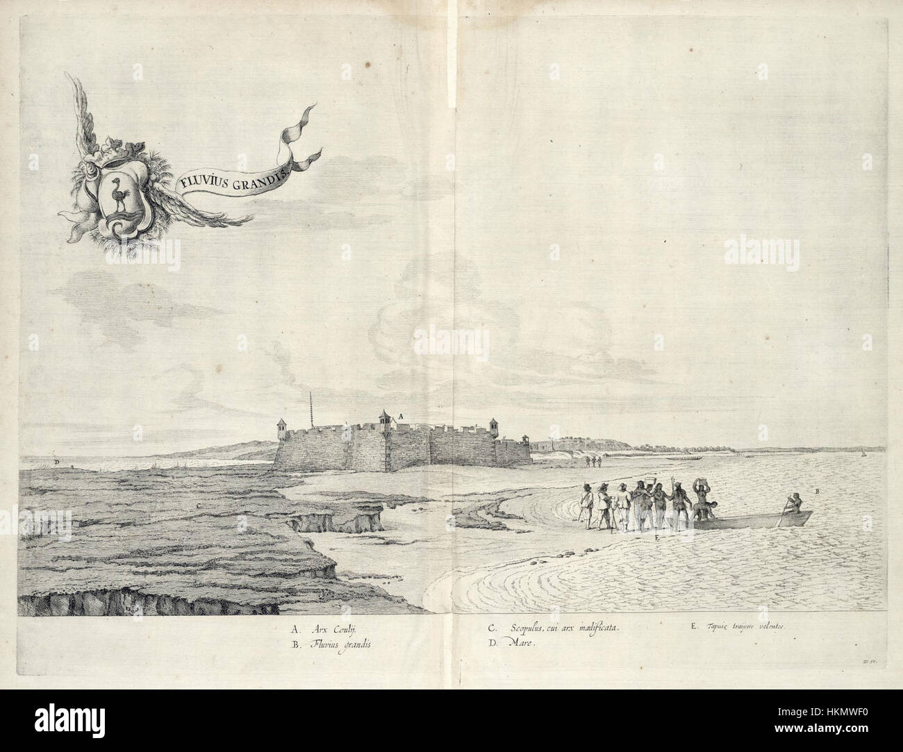 A historical painting depicting Fort Keulen, a key military site ...