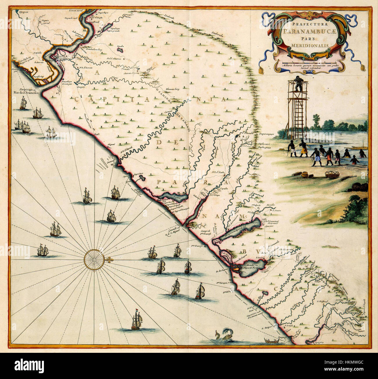 AMH-7744-KB Map of Pernambuco Stock Photo - Alamy