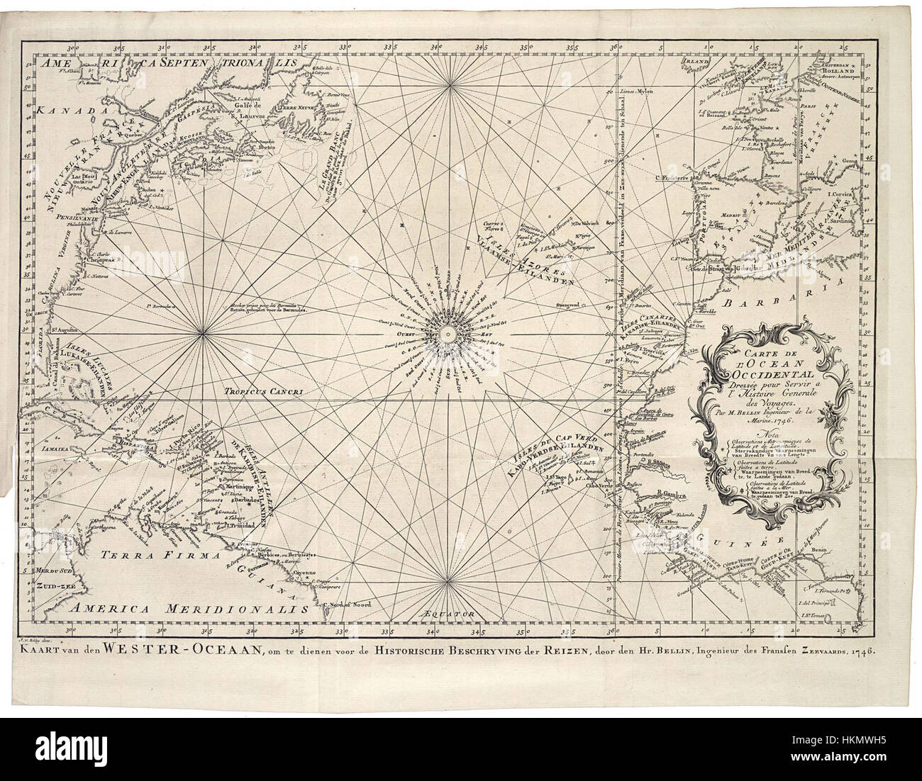 Map of the atlantic ocean hi-res stock photography and images - Alamy