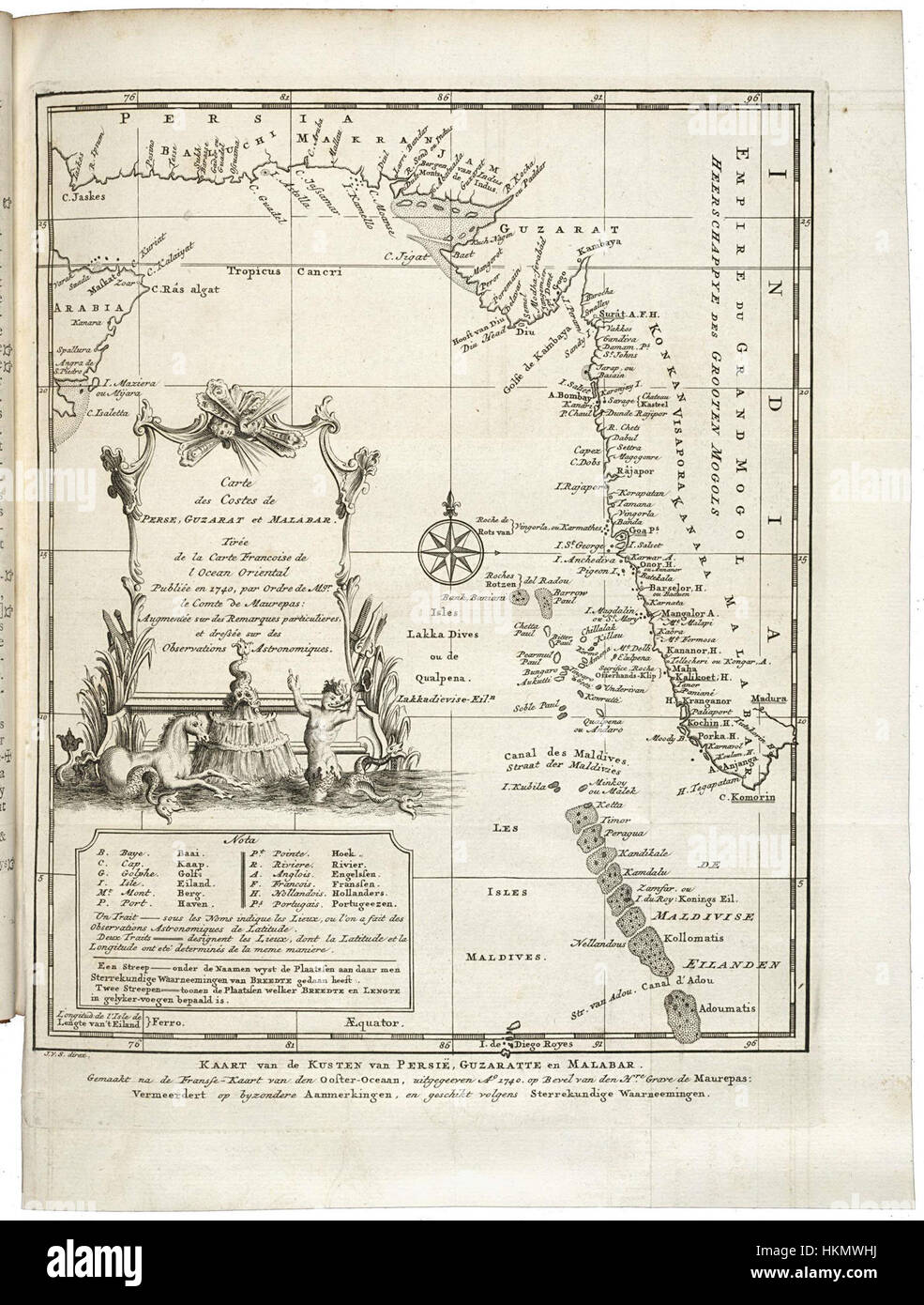 This vintage map illustrates the coastal regions from Iran to India ...