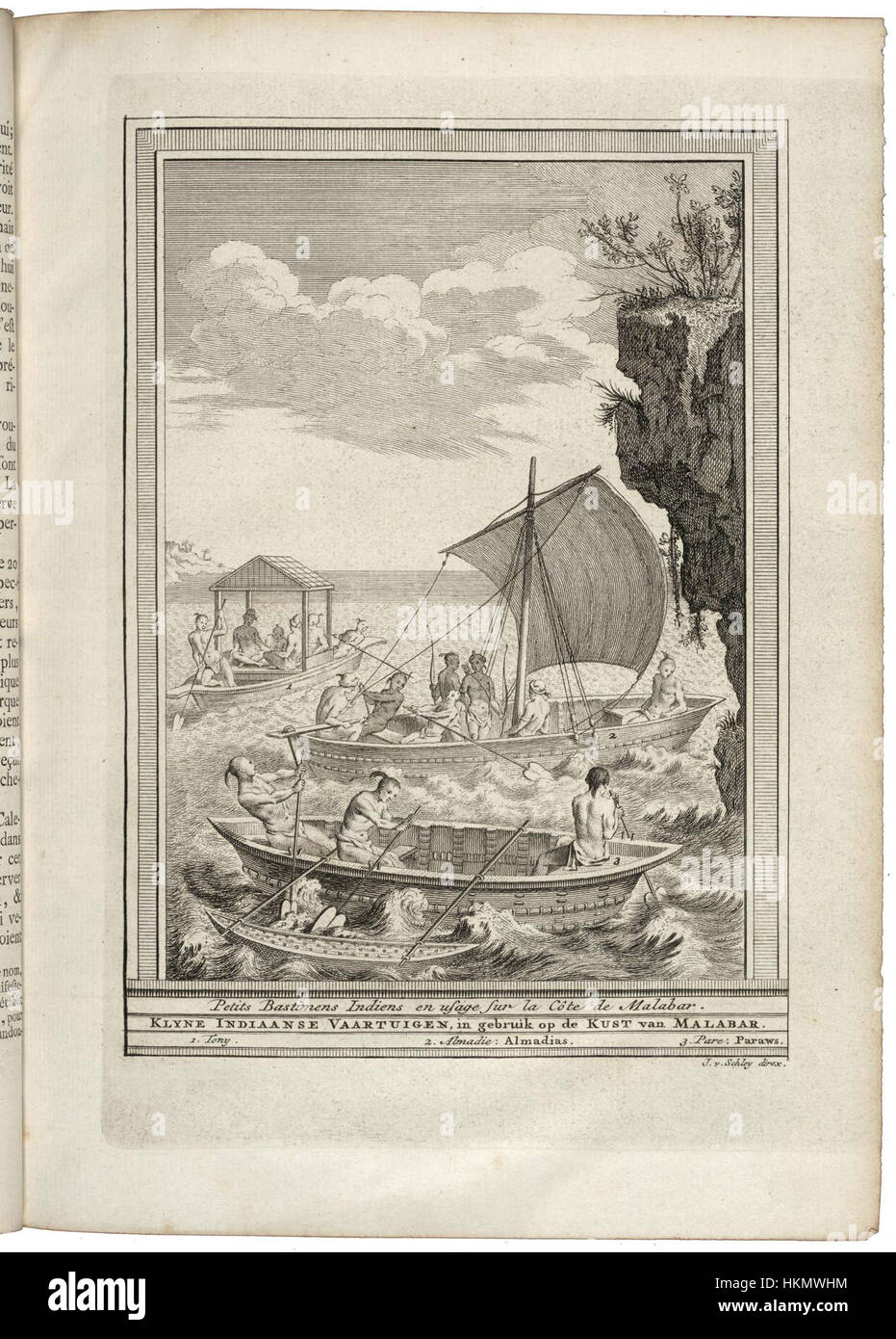 The painting AMH-7879-KB depicts Indian vessels off the Malabar Coast ...