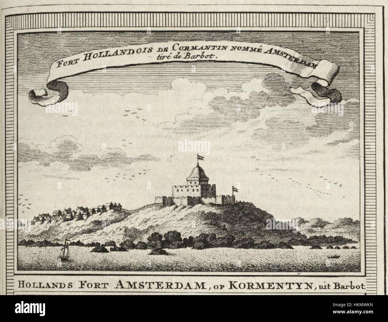 AMH-7938-KB View of Fort Amsterdam at Cormantin Stock Photo - Alamy