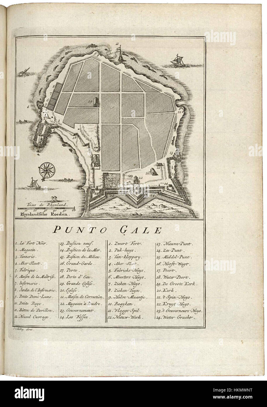 This historical map, titled 'Map of Punto Galle,' depicts the coastline ...