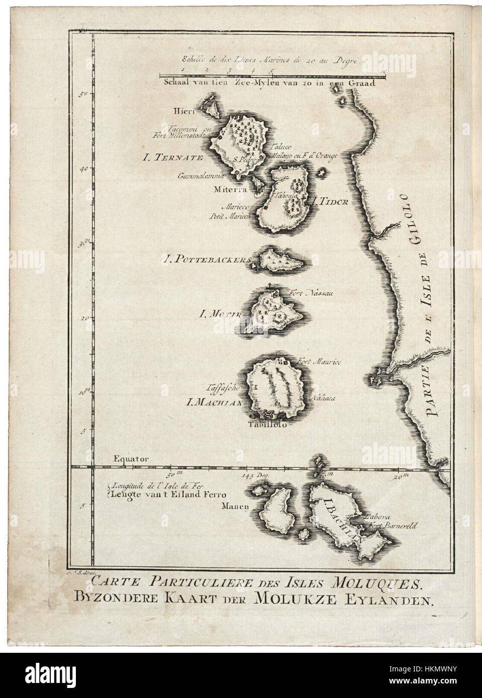 This 18th-century map illustrates the Moluccas, an archipelago in ...