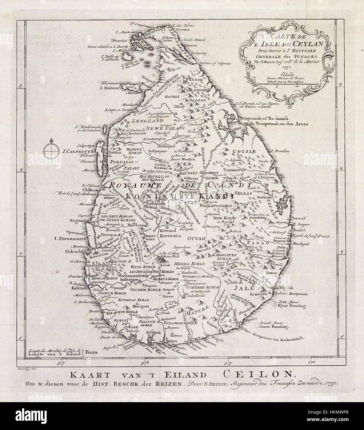 This historical map of Ceylon (now Sri Lanka) captures the geographic ...
