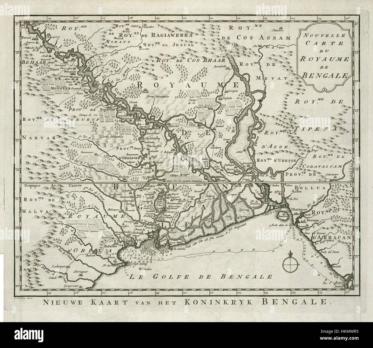 This map of Bengal (AMH-8017-KB) is a historical cartographic work ...