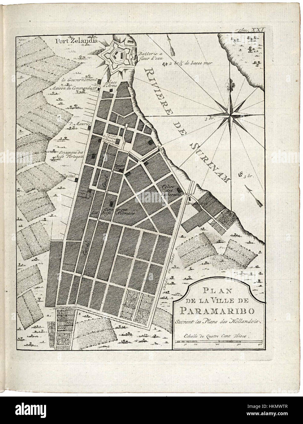 The Map of Paramaribo is an early 19th-century cartographic ...