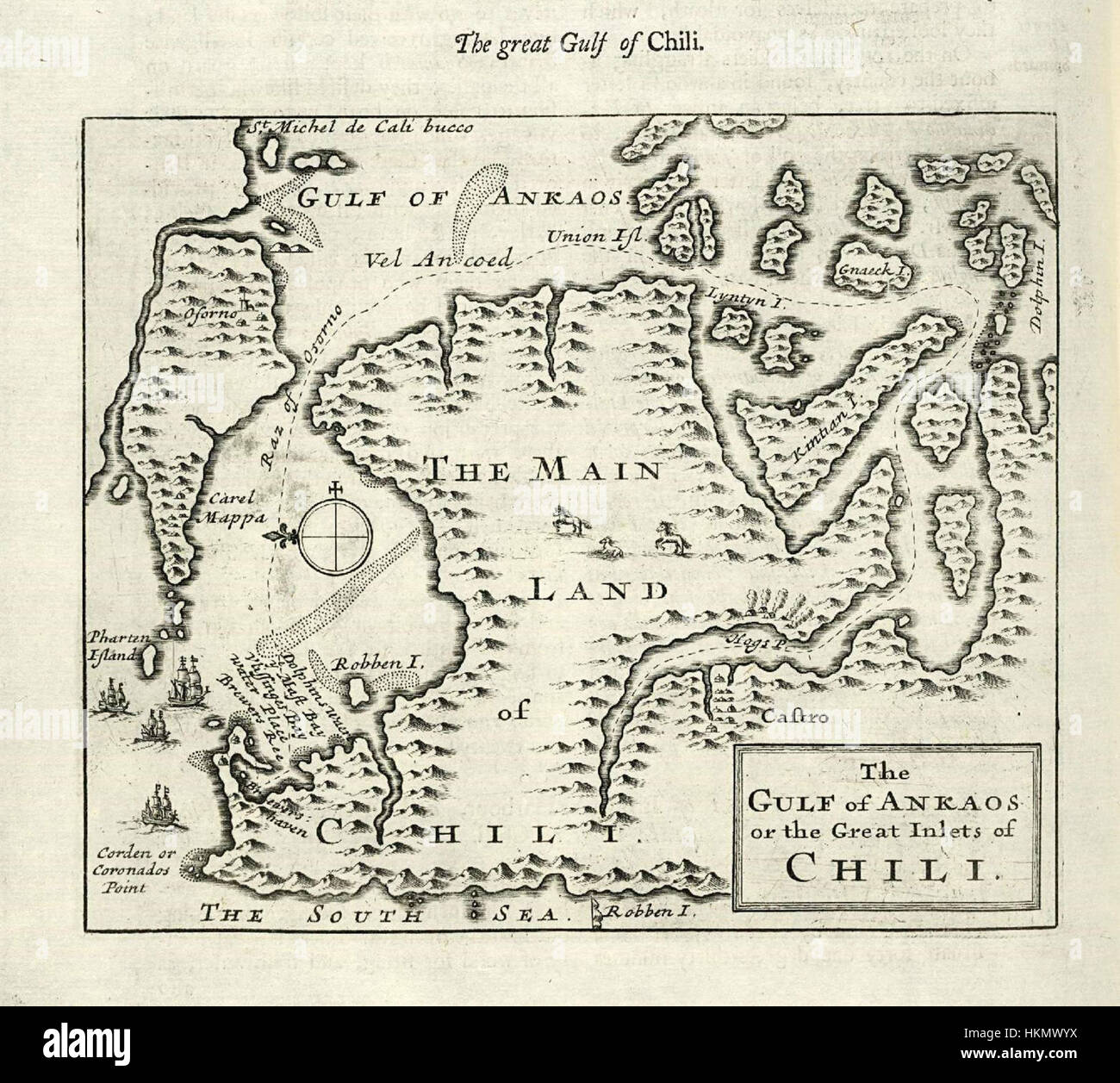 This map of the Gulf of Ankaos depicts the geographical features and ...