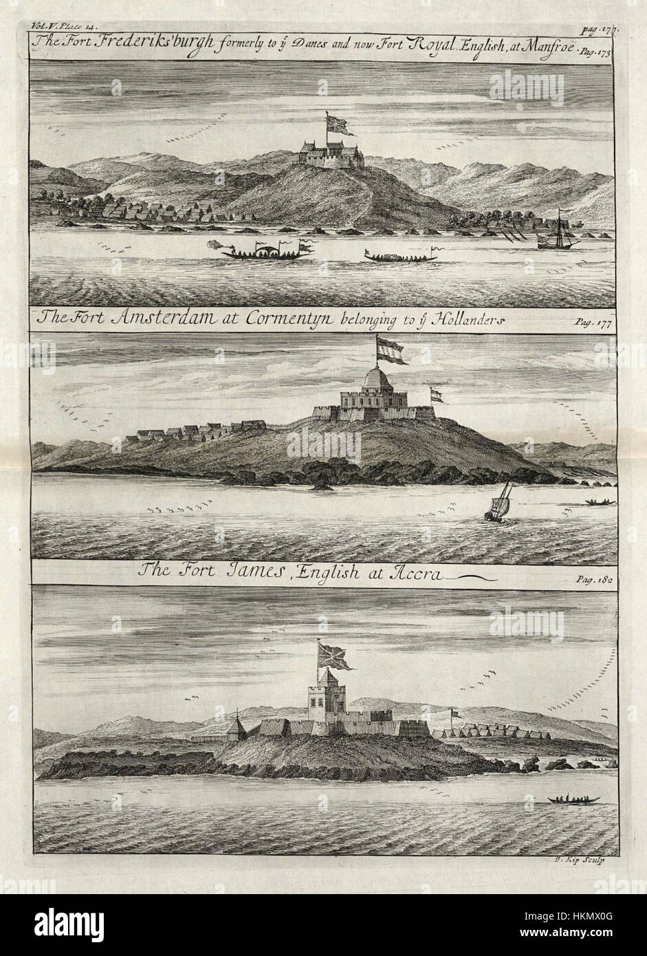 This historic map and illustration shows the coastal forts of West ...