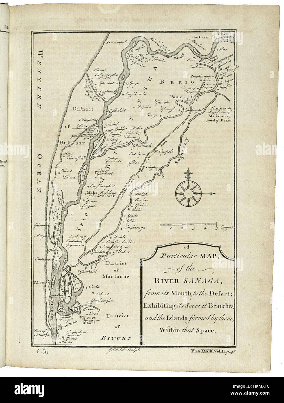 The Map of the Senegal River is a historical cartographic ...