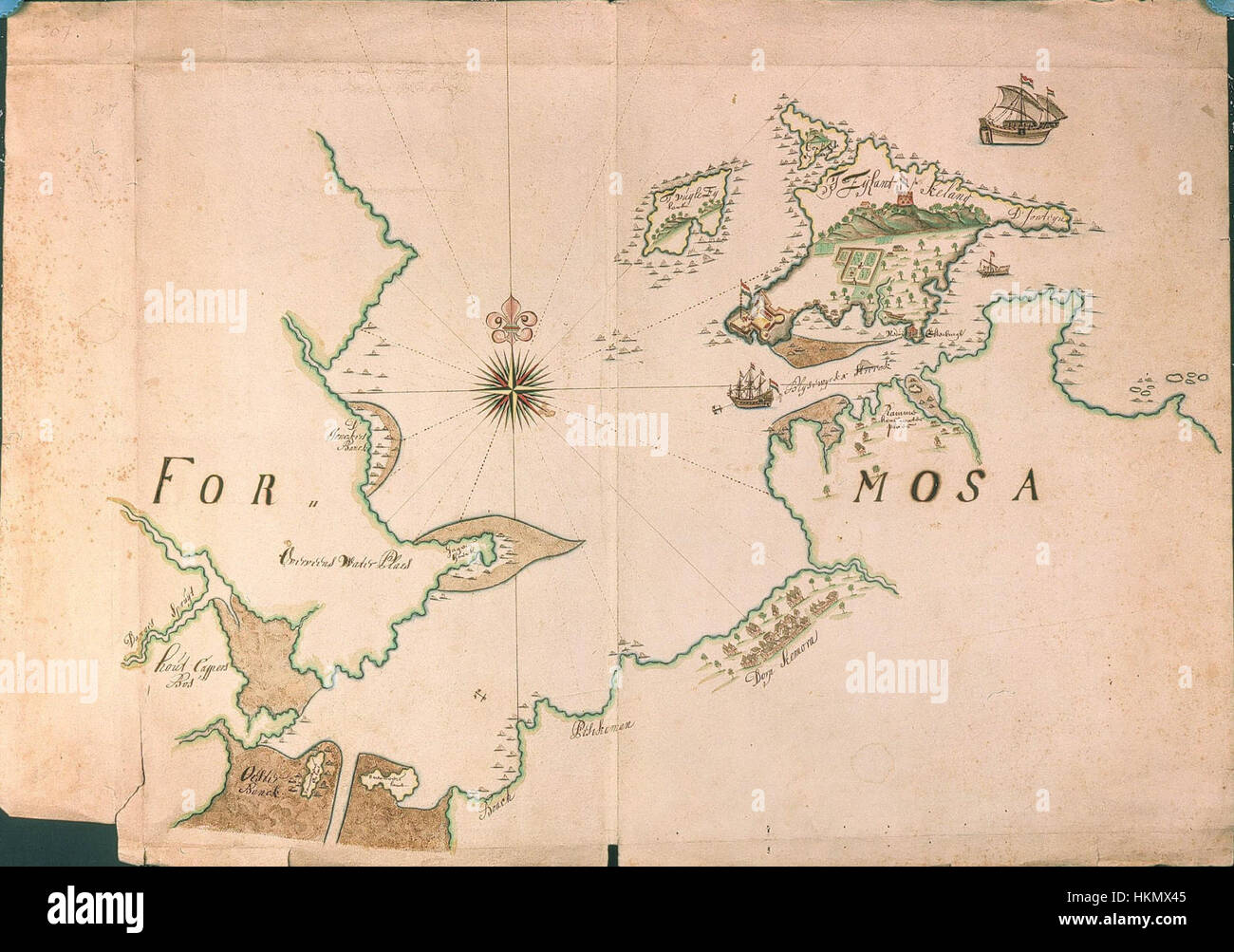 This historic chart from the 17th century depicts the northern coast of ...
