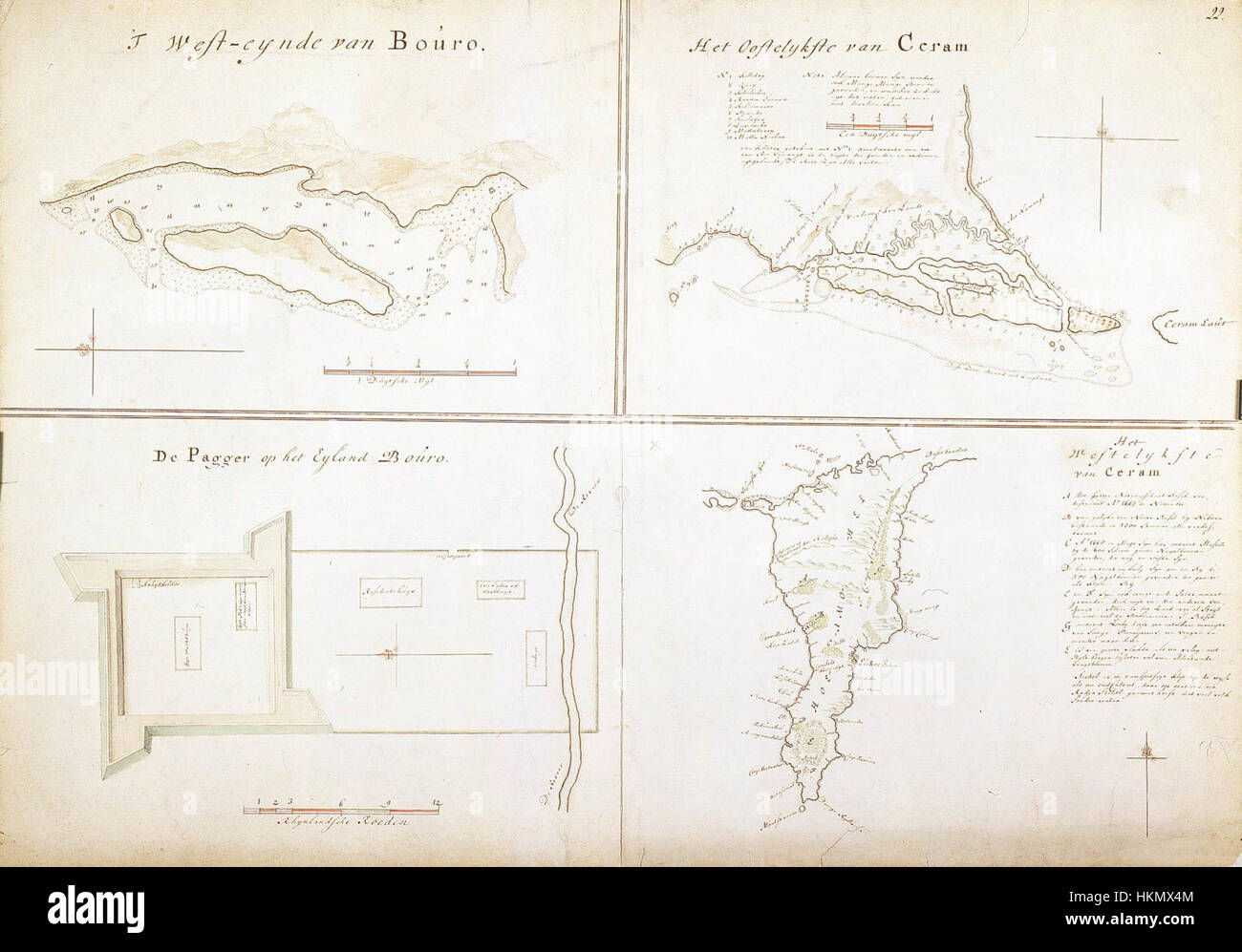 This map details the eastern region of Seram, an island in Indonesia ...