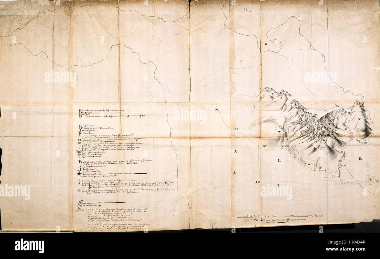 This map shows the estates surrounding the Cape of Good Hope ...