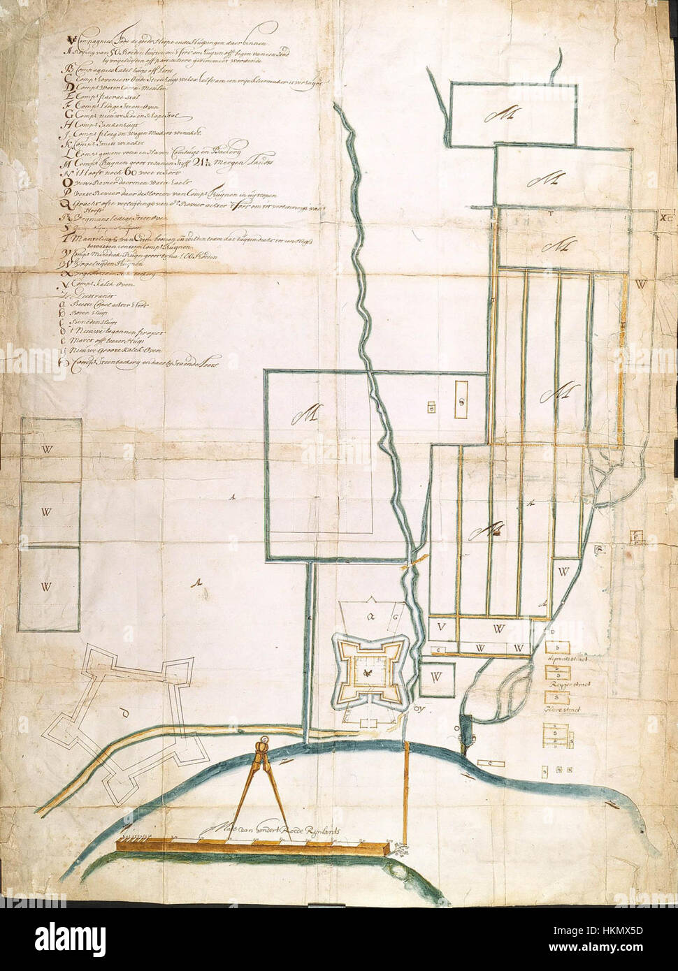 This historical ground plan depicts the Fort of Good Hope with the ...