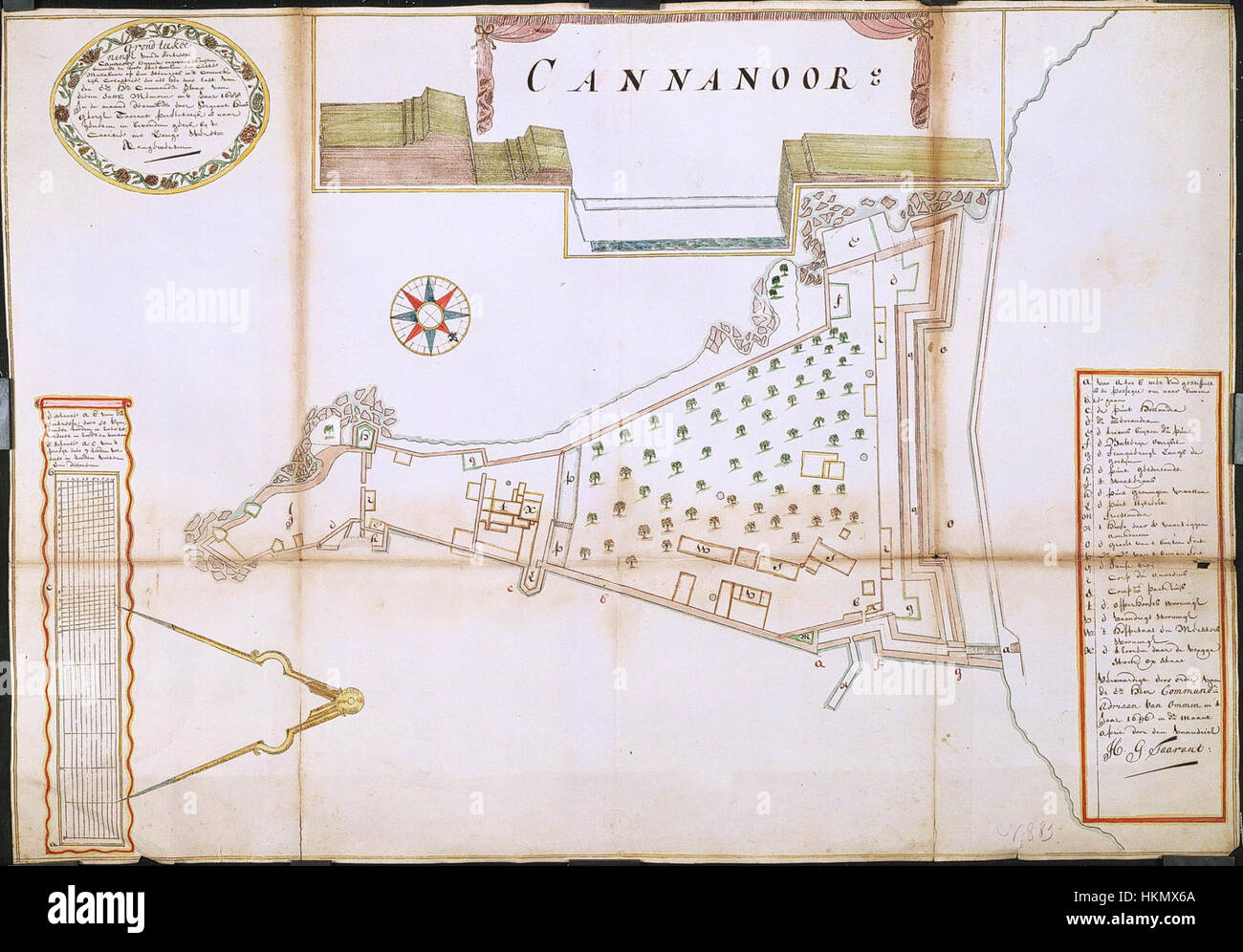 The map titled *Fort at Cananoor* provides a historical layout of the ...