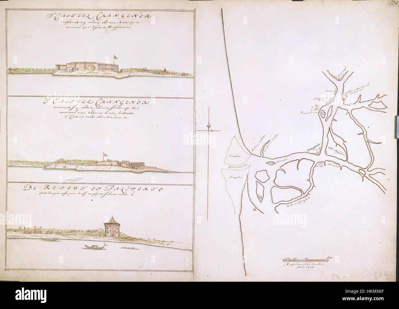 The image labeled AMH-2588-NA depicts a representation of the castle at ...