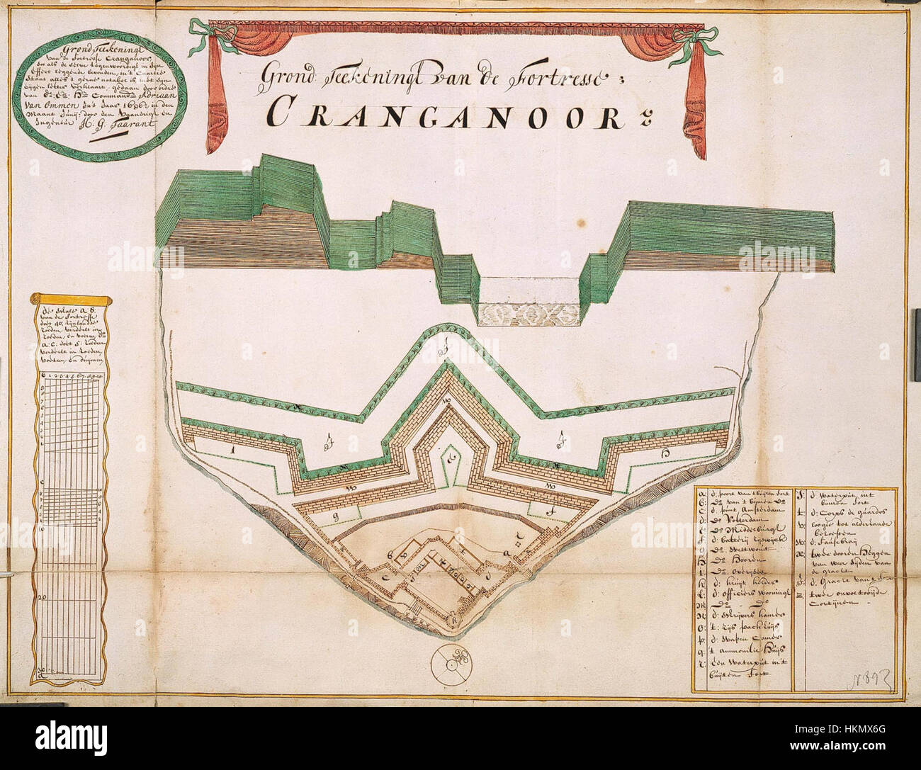 The ground plan of the Fort at Cranganoor depicts the strategic layout ...