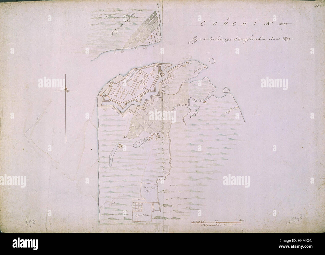 This map, AMH-2592-NA, provides a detailed depiction of Cochin and its ...