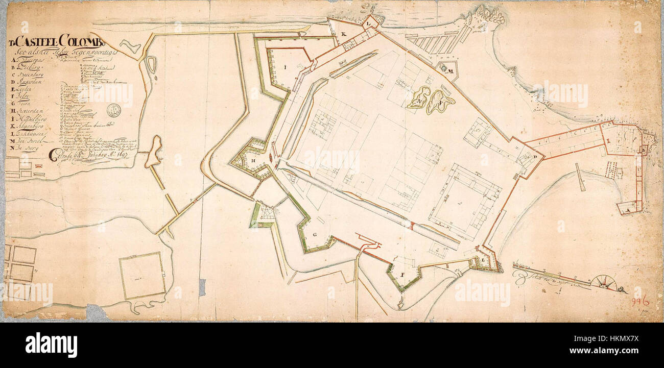 The image titled *The Castle at Colombo* depicts a historic scene of ...