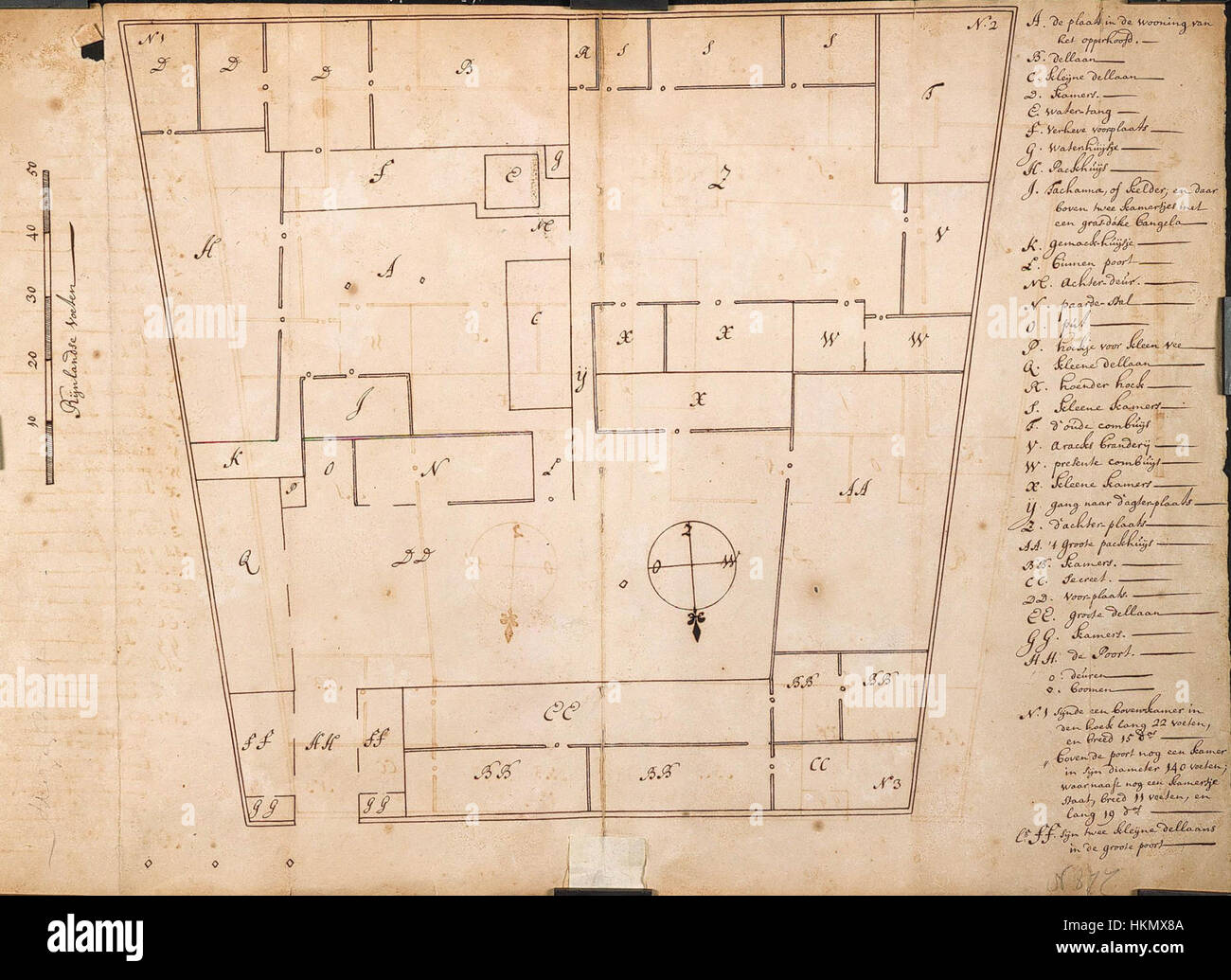 This floor plan of the Company Lodge at Agra depicts the architecture ...