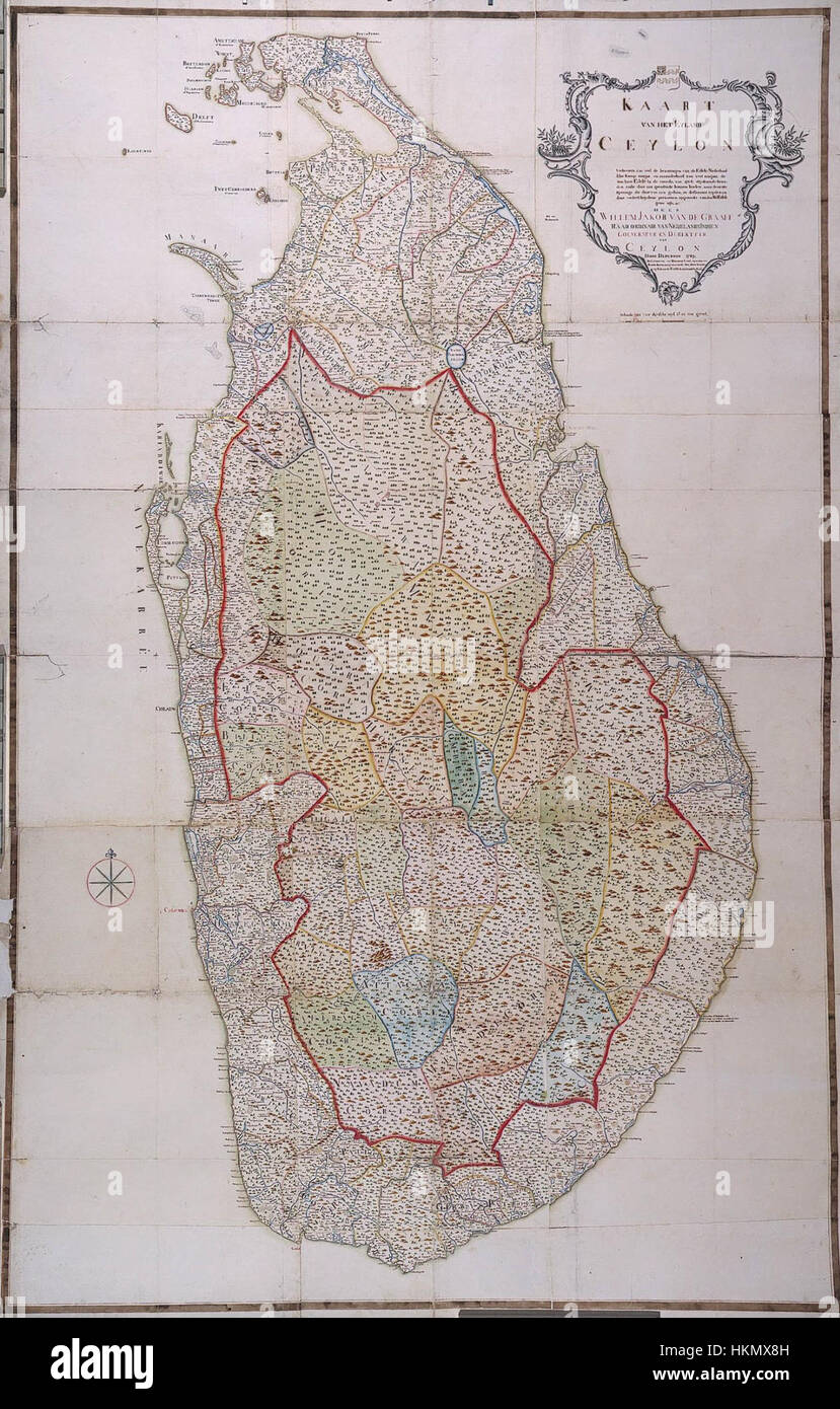 This map, AMH-2634-NA, depicts the island of Ceylon (modern-day Sri ...