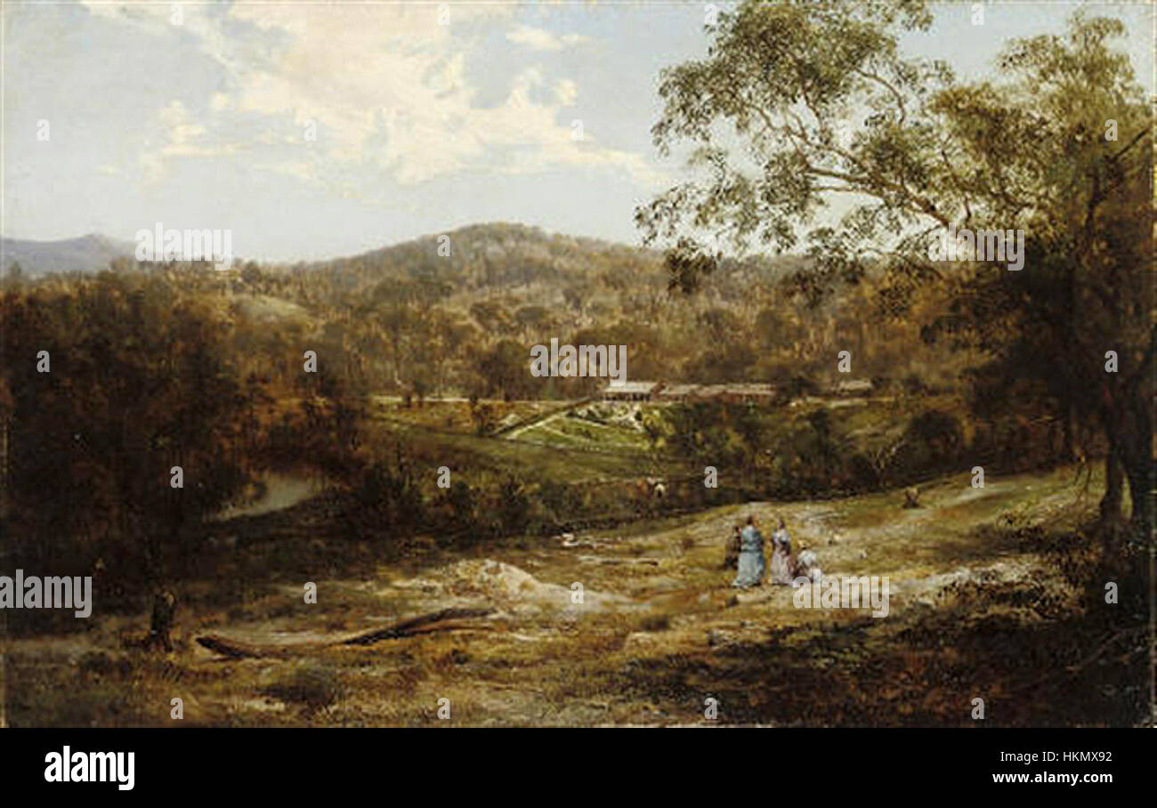 This 1873 oil painting by Abraham Louis Buvelot depicts the Tubbutt ...