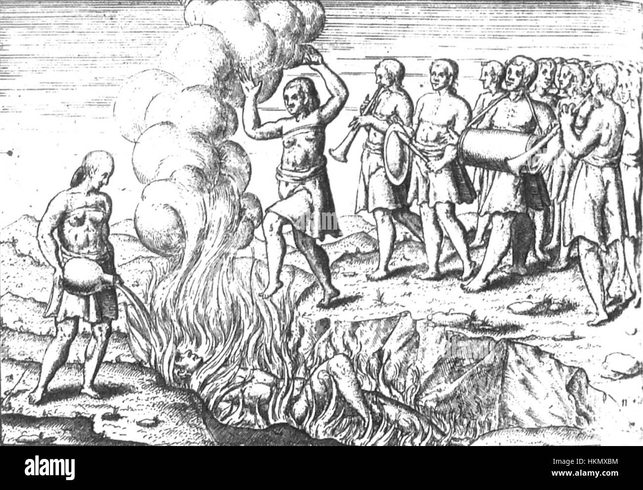 This historical depiction shows the Balinese rite of Suttee as observed ...