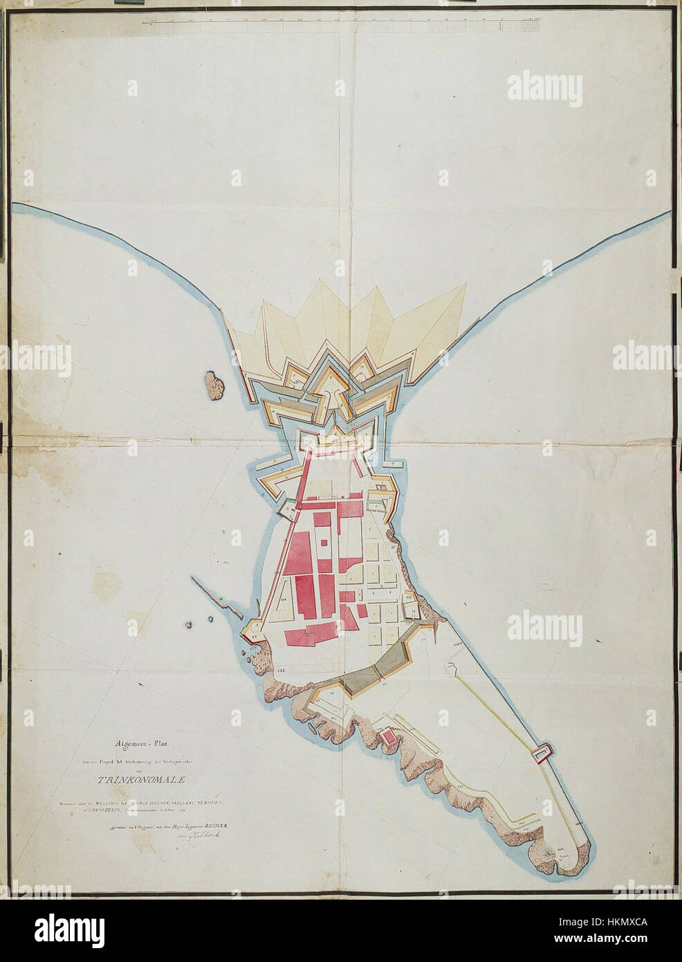 The map of the fort at Trincomalee, part of AMH-4511-NA, provides ...