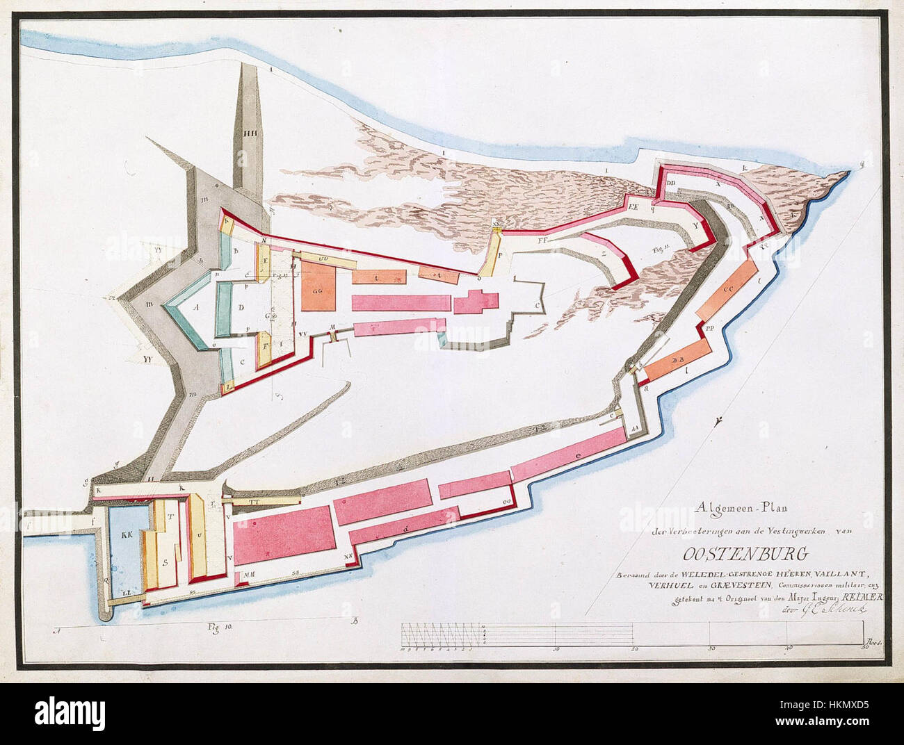 This historical map depicts Fort Oostenburg at Trincomalee ...