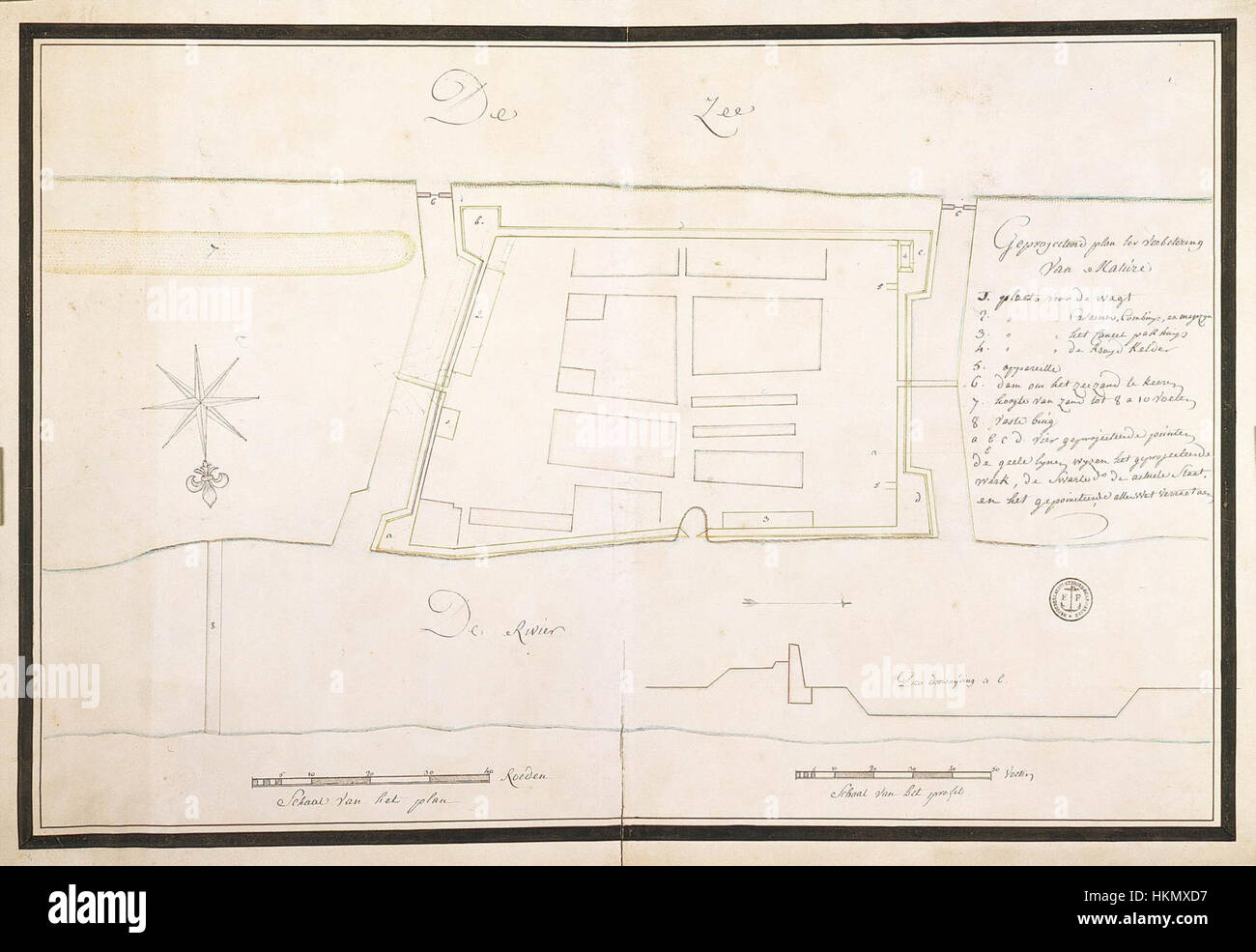 The map depicts the fort at Mature, providing a historical view of ...