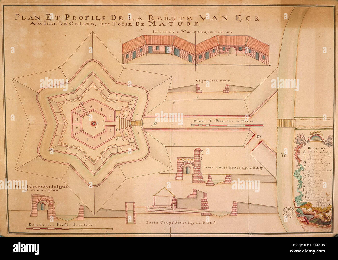This map and elevation drawing, labeled AMH-4532-NA, depicts the Van ...