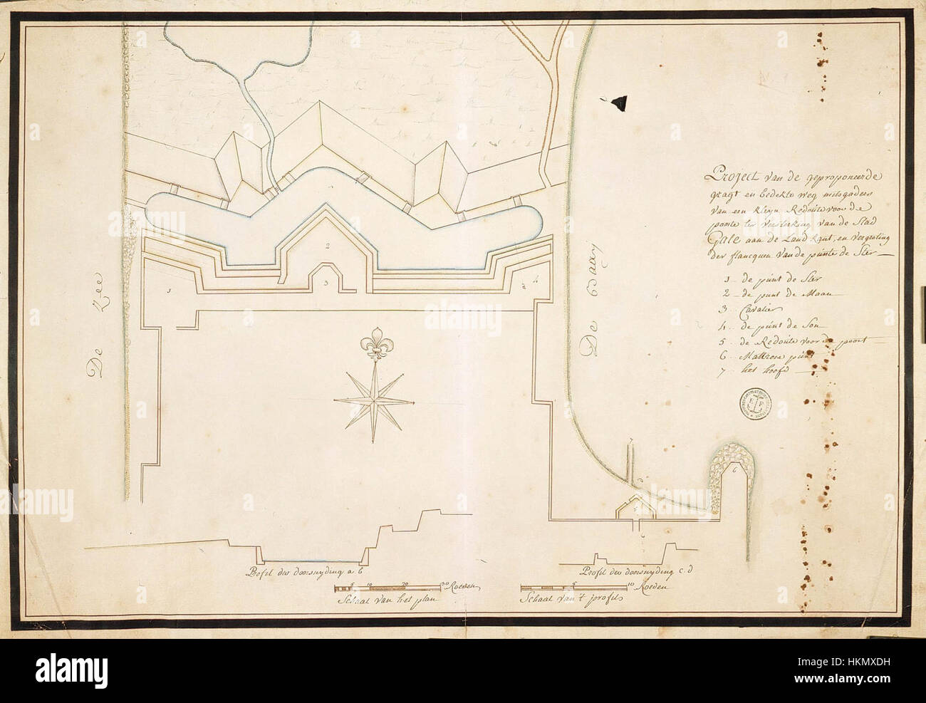 AMH-4538-NA Map of the fort at Gale Stock Photo - Alamy
