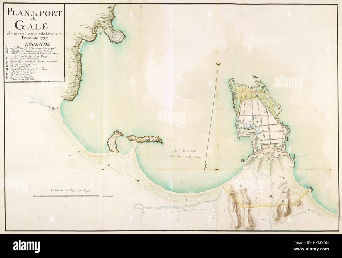 AMH-4541-NA Map of the fort at Gale Stock Photo - Alamy