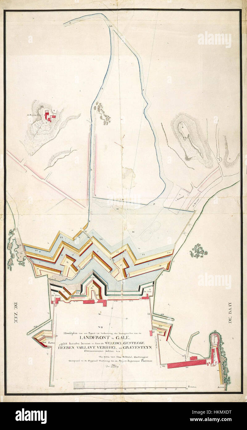 AMH-4544-NA Map of the fort at Gale Stock Photo - Alamy