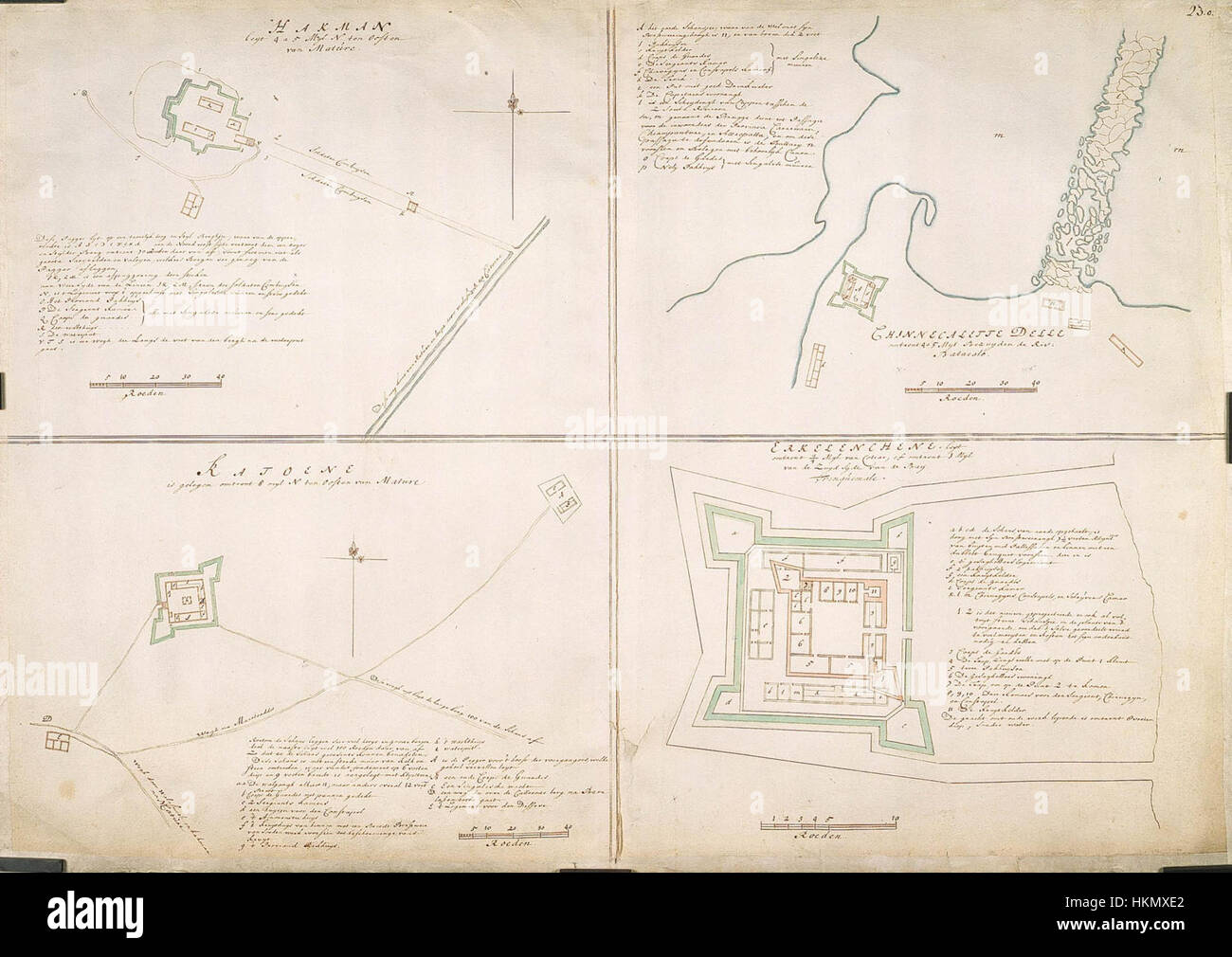 This historical map, AMH-4549-NA, details the entrenchments at Katoene ...