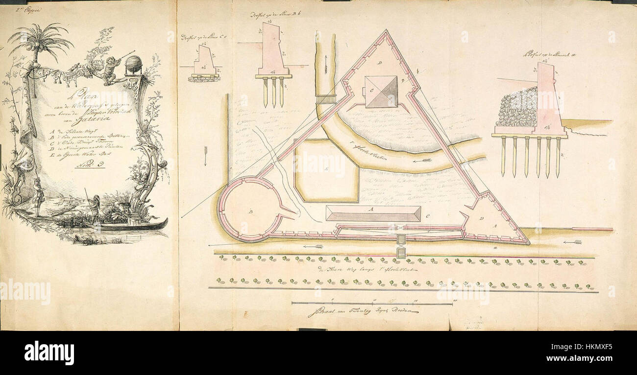 The map 'AMH-4575-NA' illustrates the waterway at Batavia, now Jakarta ...