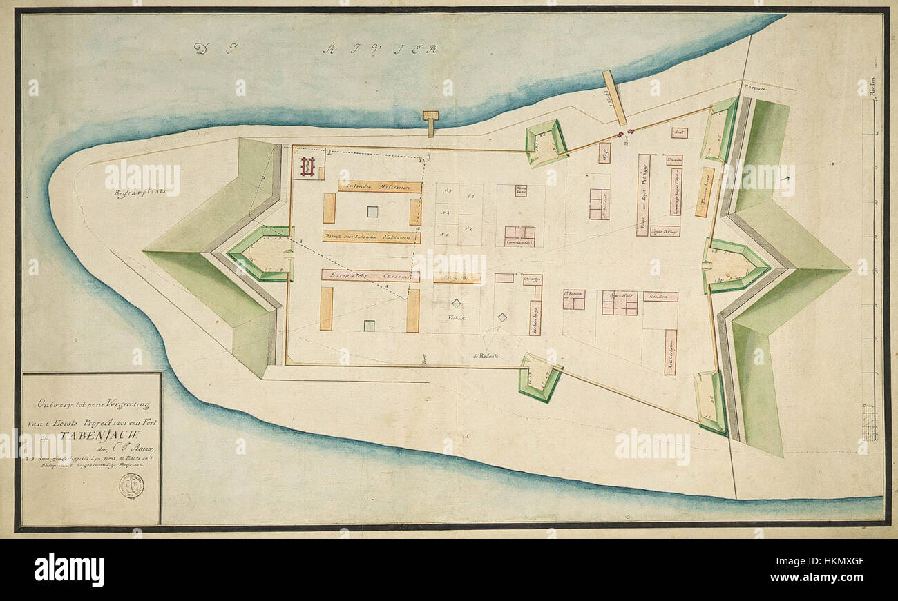 This map, labeled *AMH-4608-NA*, illustrates the layout of the fort at ...