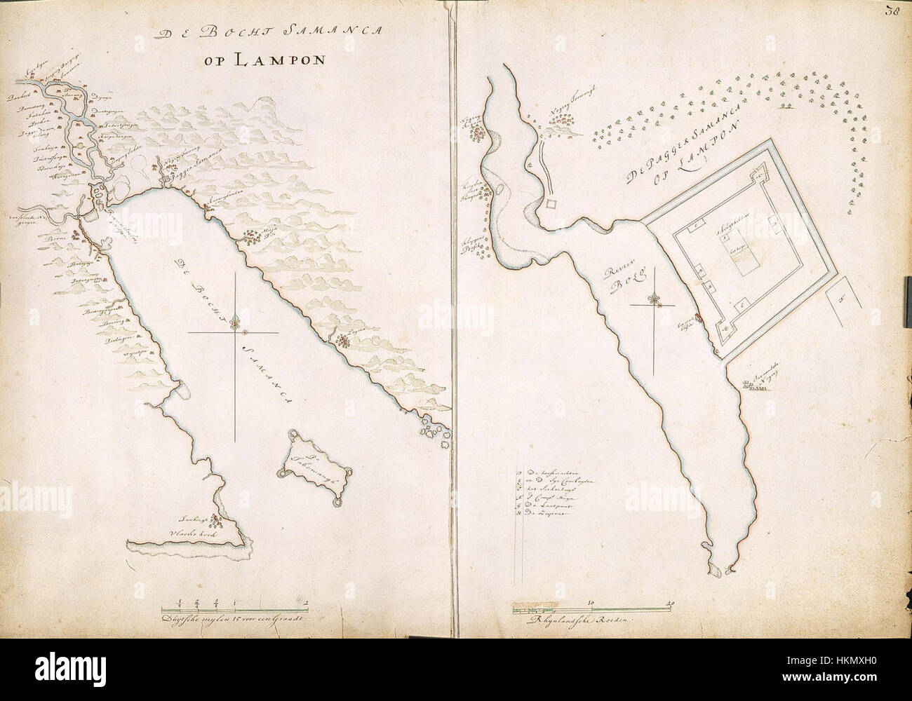The 'Map of the Lampon Samanca fort' provides a historical overview of ...