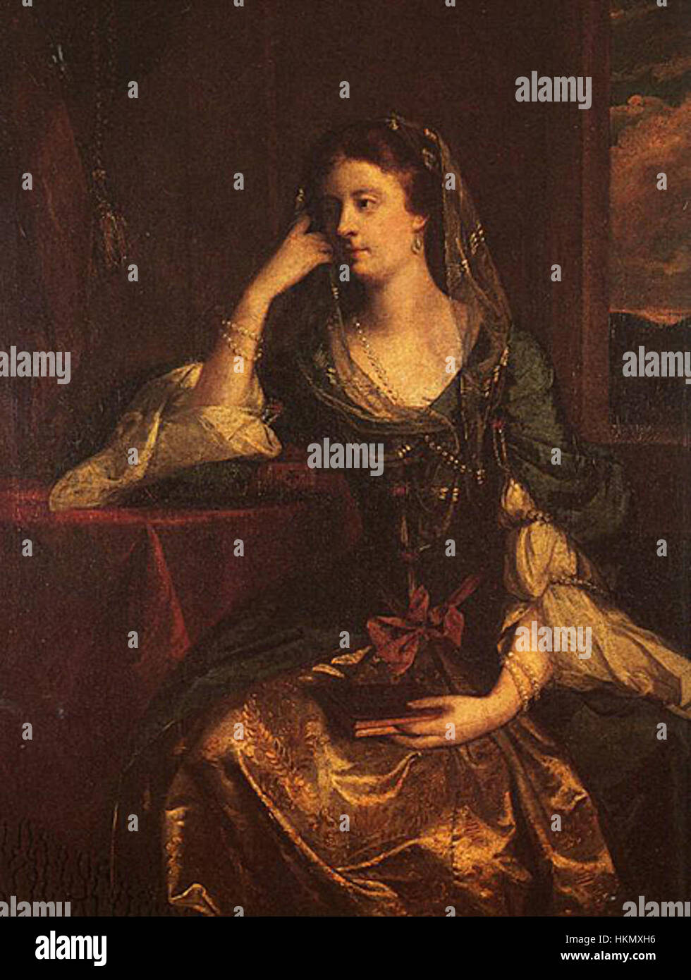 A portrait of Emily, Duchess of Leinster, painted in 1753, showcasing ...