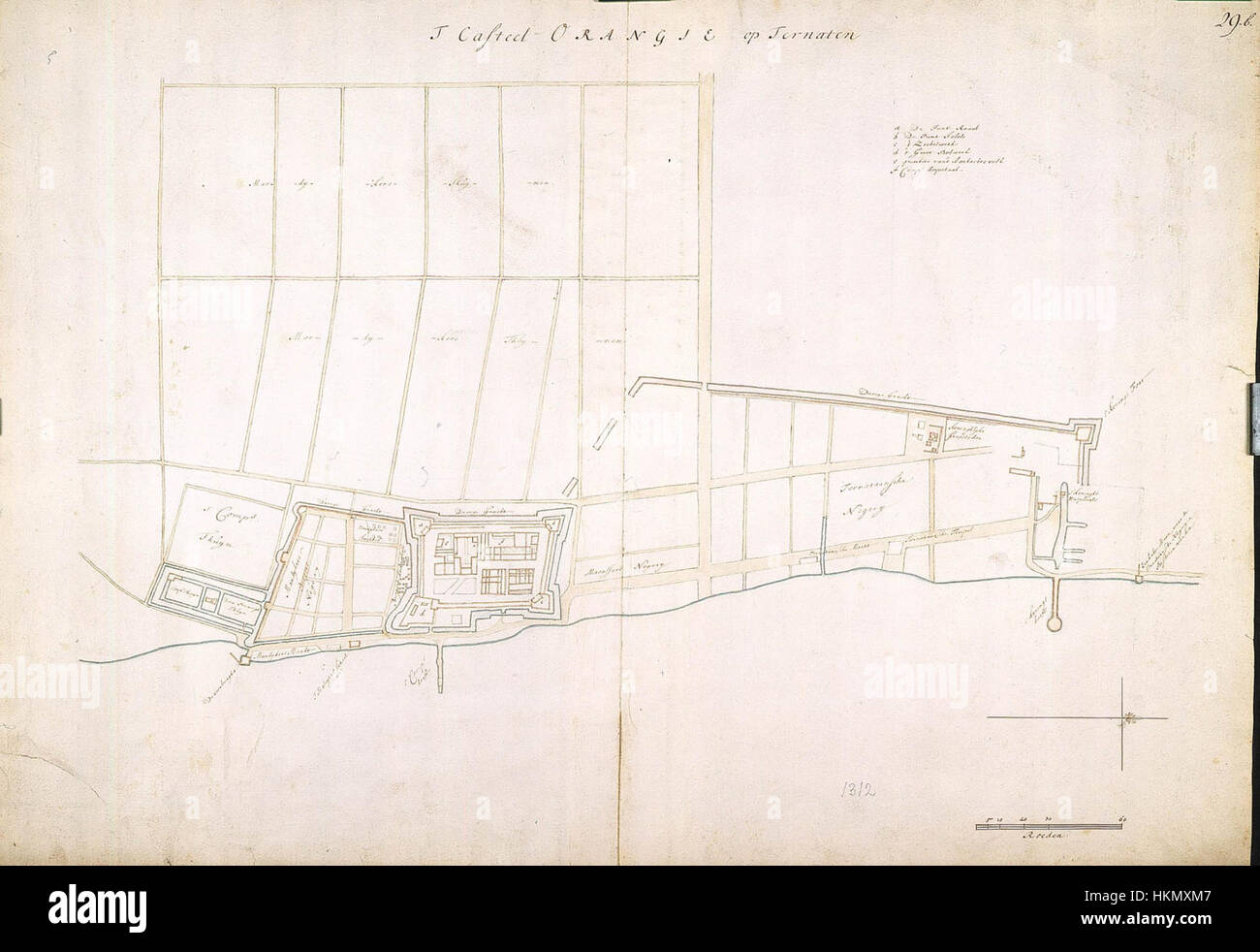 The 'Map of Fort Orangie on Ternaten' is an important cartographic work ...